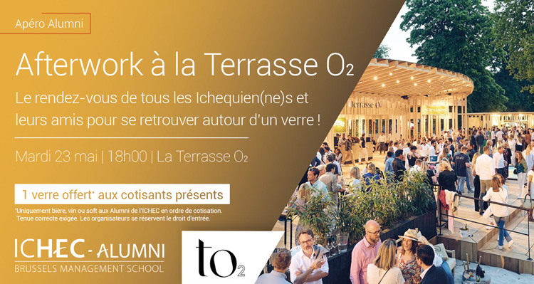 APÉRO ALUMNI Afterwork à la Terrasse O2 | ICHEC Alumni